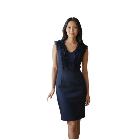 Rebecca Taylor | Dresses | Rebecca Taylor Ruffle Detail Sheath Dress ...